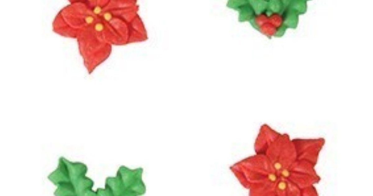 Andrew Ingredients | Sugardec Pipings Poinsettia/Holly - Bulk